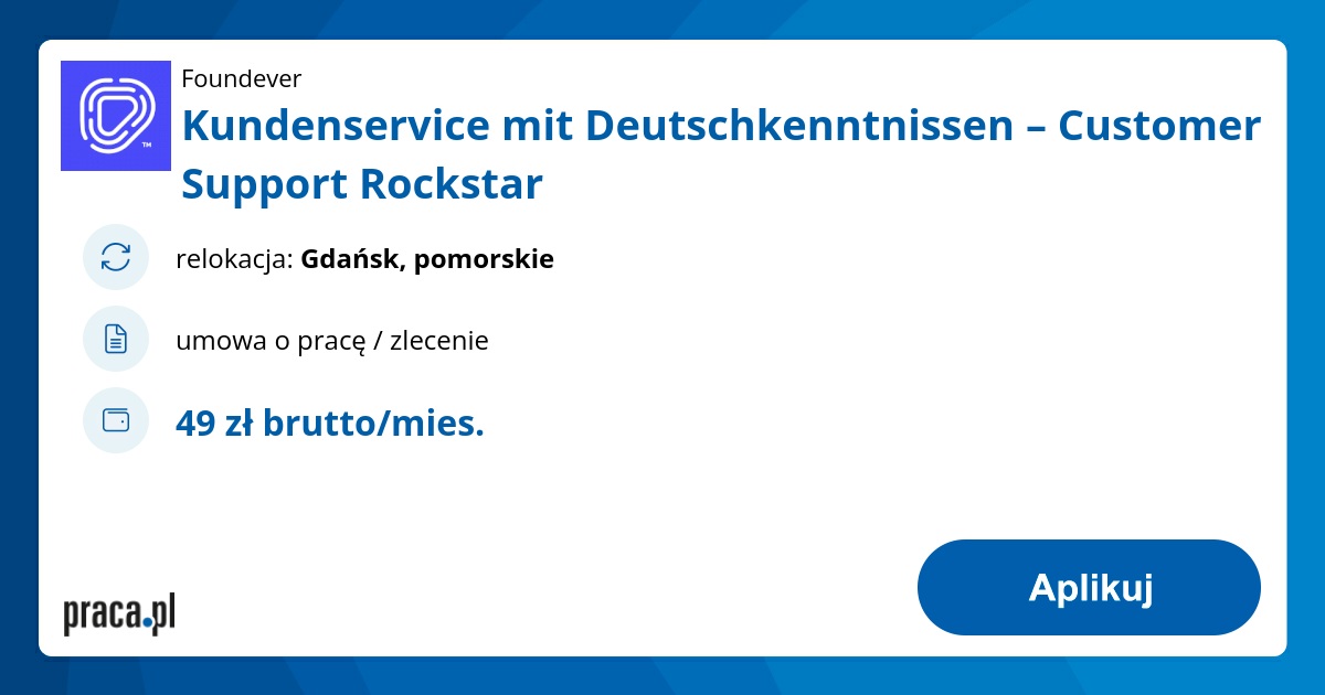 Archiwalna oferta nr 10531211, Kundenservice mit Deutschkenntnissen ...