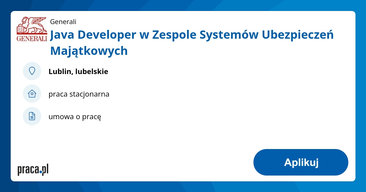 Archiwalna oferta nr 7734978, Java Developer w Zespole Systemów ...