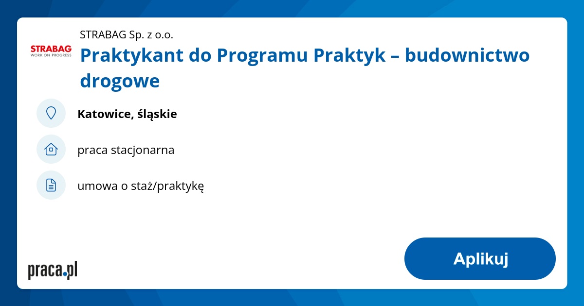Archiwalna oferta nr 8945689, Praktykant do Programu Praktyk ...