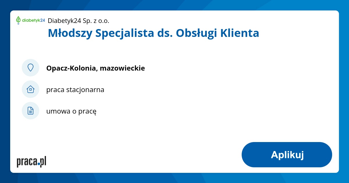 Archiwalna oferta nr 9038953, Młodszy Specjalista ds. Obsługi Klienta ...
