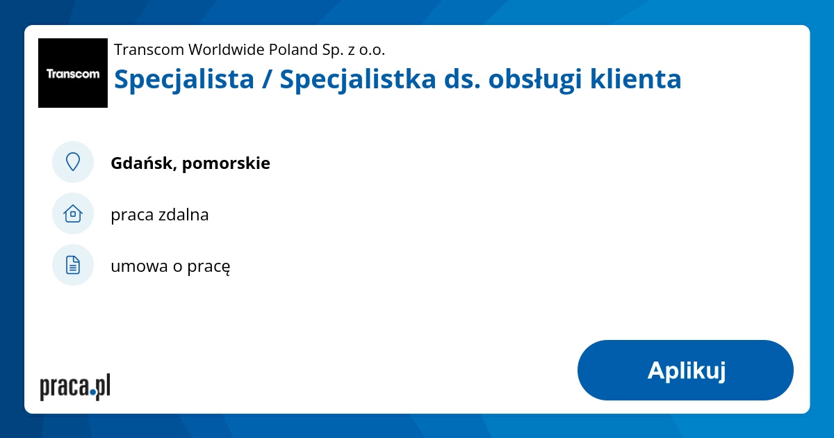 Archiwalna oferta nr 9775180, Specjalista / Specjalistka ds. obsługi ...